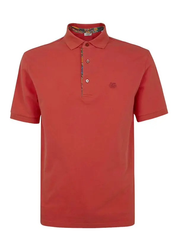 Etro Logo-detail Short-sleeve Polo Shirt - Brown