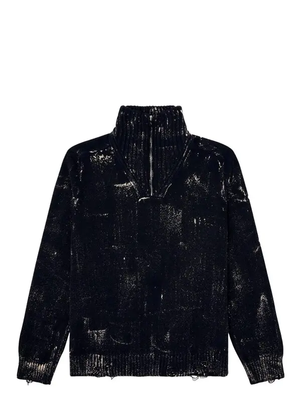 DIESEL® K-maxime Zip-up Sweater - Black/gray