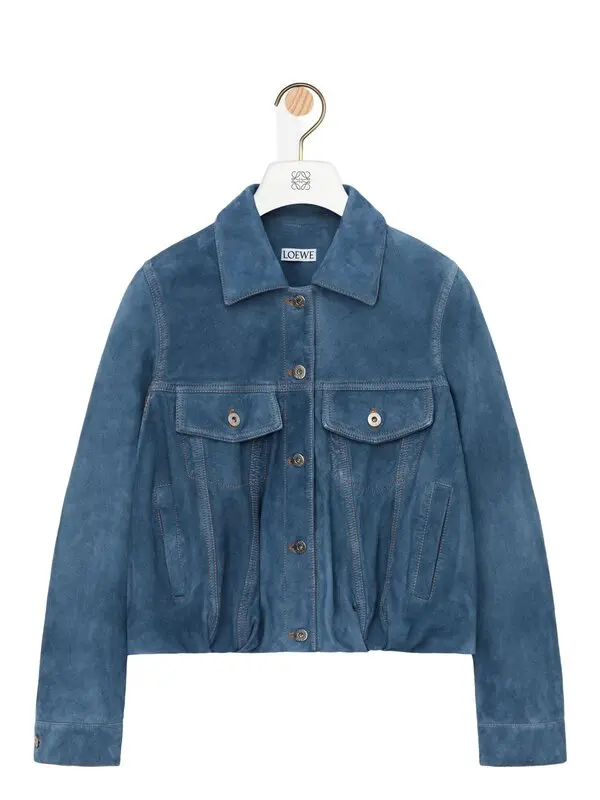 Loewe Balloon Silhouette Buttoned Jacket - Blue