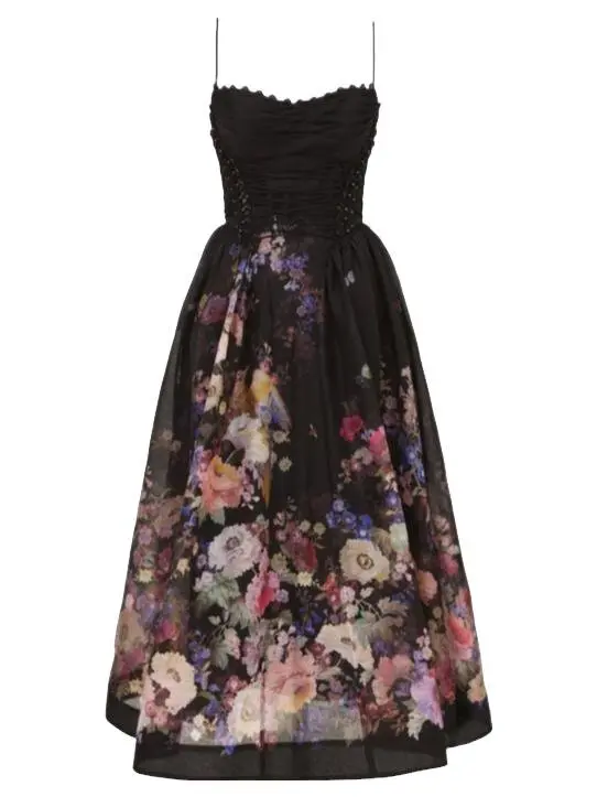 Zimmermann Luna Beaded Picnic Dress - Black