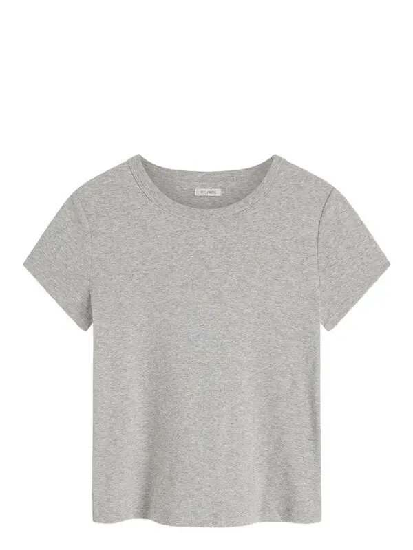 ST. AGNI Short Sleeve Crewneck T-shirt - Grey