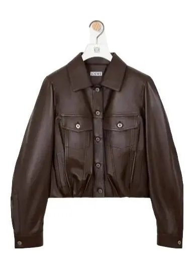 Loewe Nappa Lambskin Jacket - Dark Brown