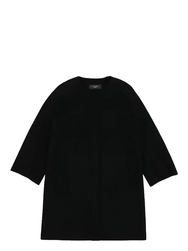 Max Mara Round Neck Coat - Black