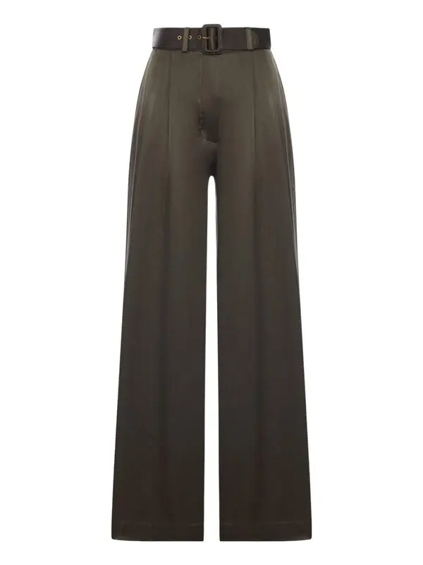 Zimmermann Tuck Wide-leg Pants - Black