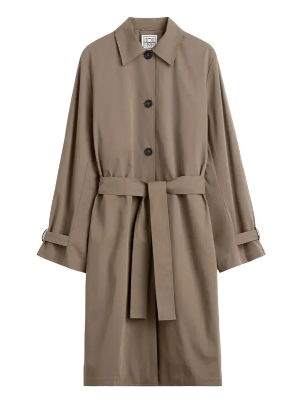 TOTEME Double-breasted Trench Coat - Hazelnut Color