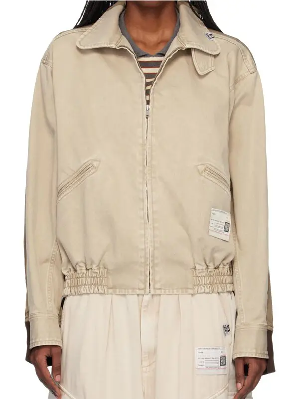 Mihara Yasuhiro Zip-up Bomber Jacket - Nude