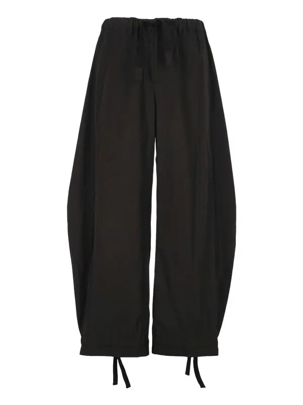 Sacai Poplin Wide-leg Pants - Black