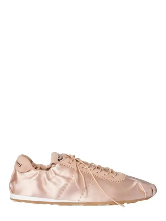 Miu Miu Satin Sneakers - Nude Pink