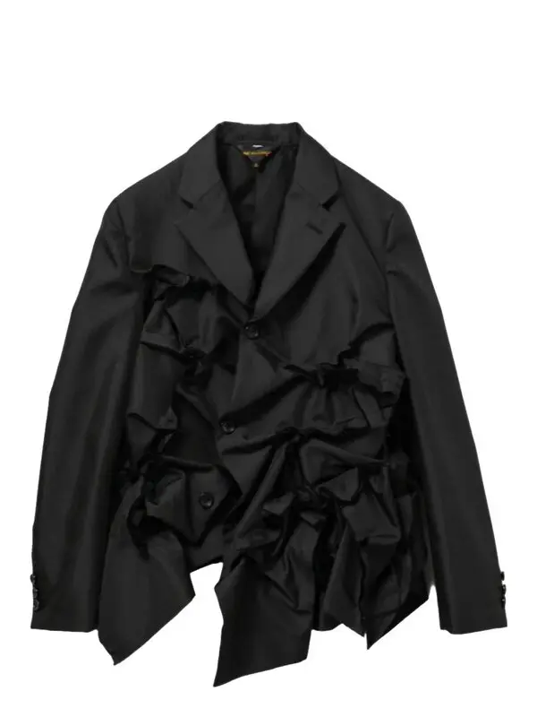 Comme Des Garçons Ruffled Casual Jacket - Black