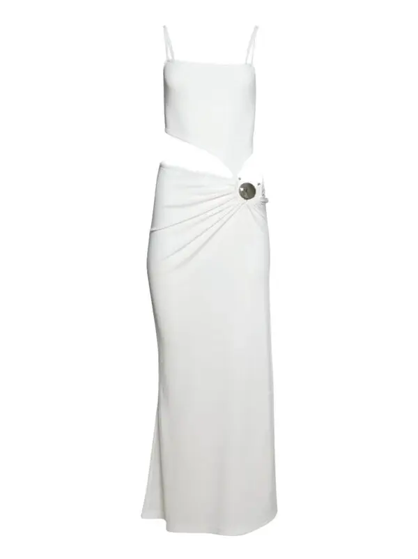 Christopher Esber Mineral Stone Separation Tank Dress - White