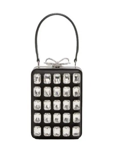SELF-PORTRAIT Micro Crystal-embellished Tote Bag - Black