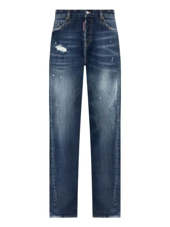 Dsquared2 Straight-leg Distressed Jeans - Navy Blue