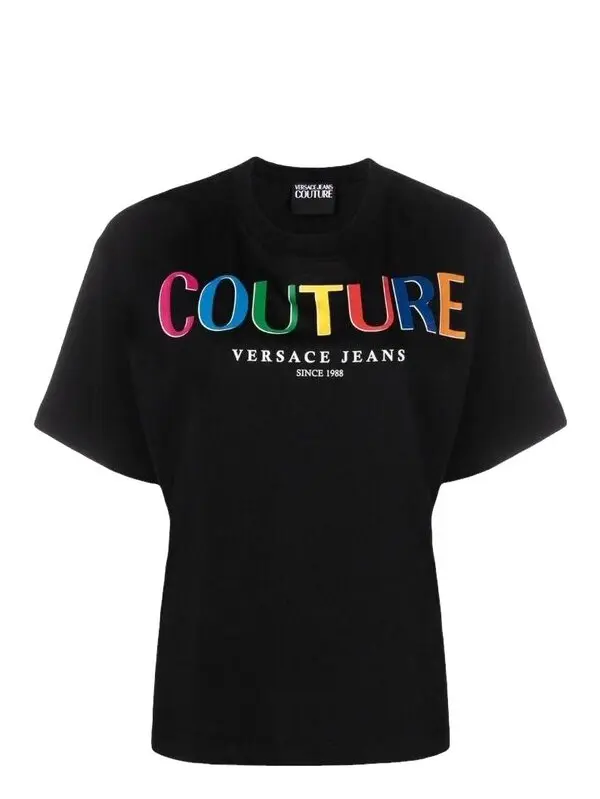 Versace Logo Print T-shirt - Black