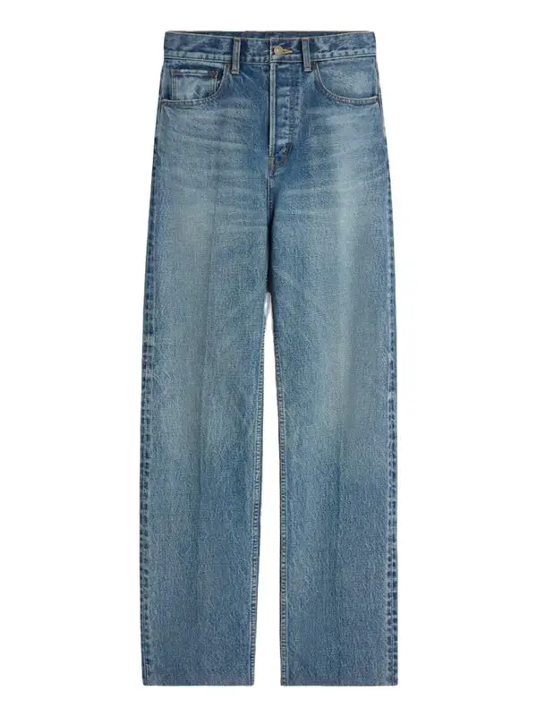 Celine Boyfriend Jeans In Cotton Denim - Blue