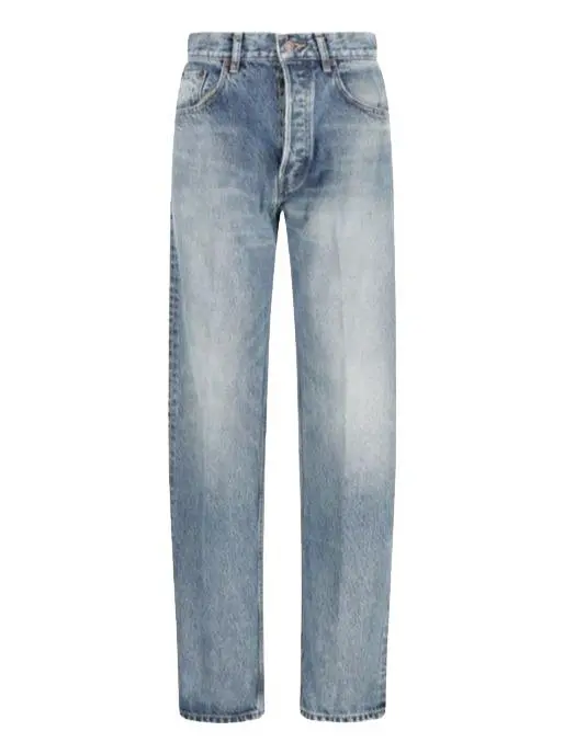 Celine Boyfriend Jeans In Cotton Denim - Gray