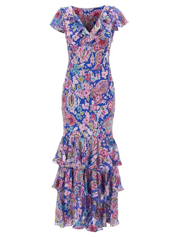 Rixo Amelle Floral Tiered Ruffled Maxi Dress - Multicolor