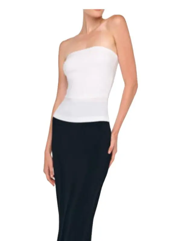 Norma Kamali Strapless Fitted Top - Snow-white