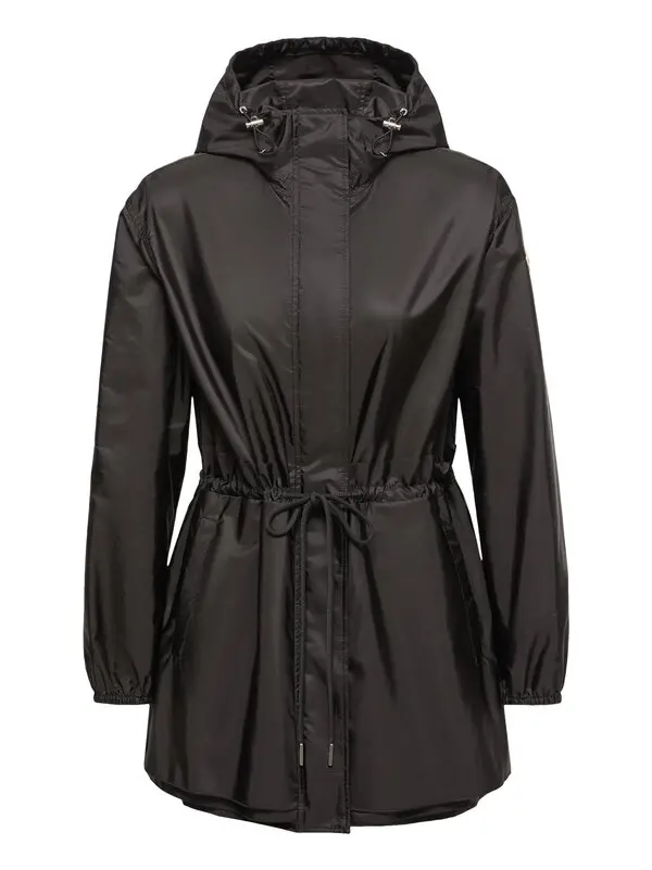 Moncler Logo Patch Hooded Jacket - Black