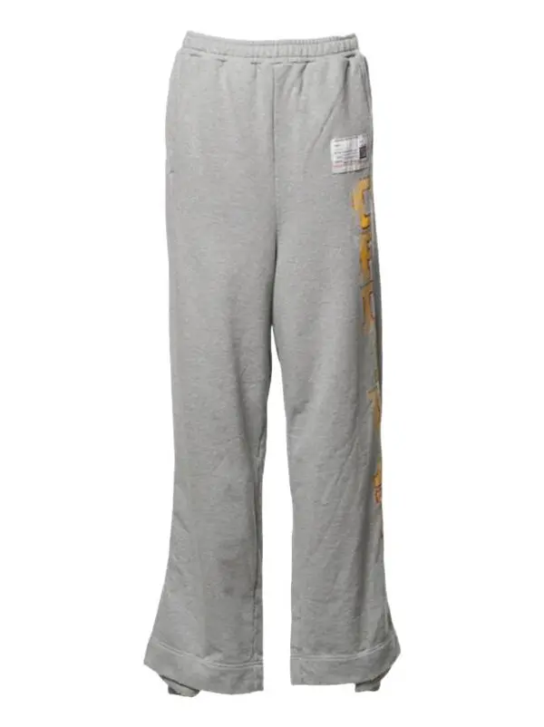 Mihara Yasuhiro Logo-patch Graphic-print Track Pants - Grey