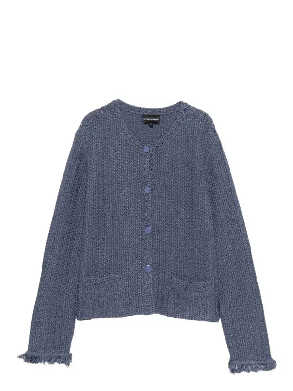 Emporio Armani Pocket Tassel Cardigan - Blue