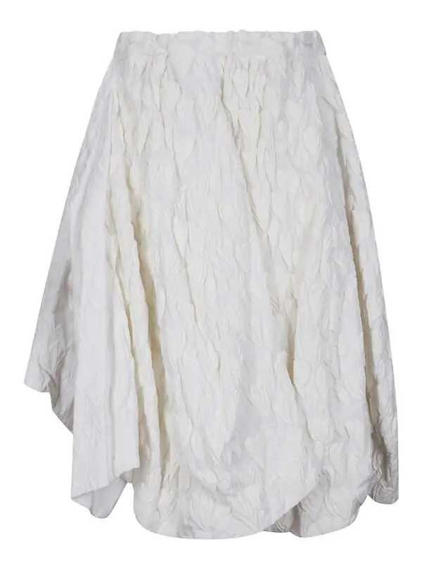 Comme Des Garçons Heart-detailed Skirt - White