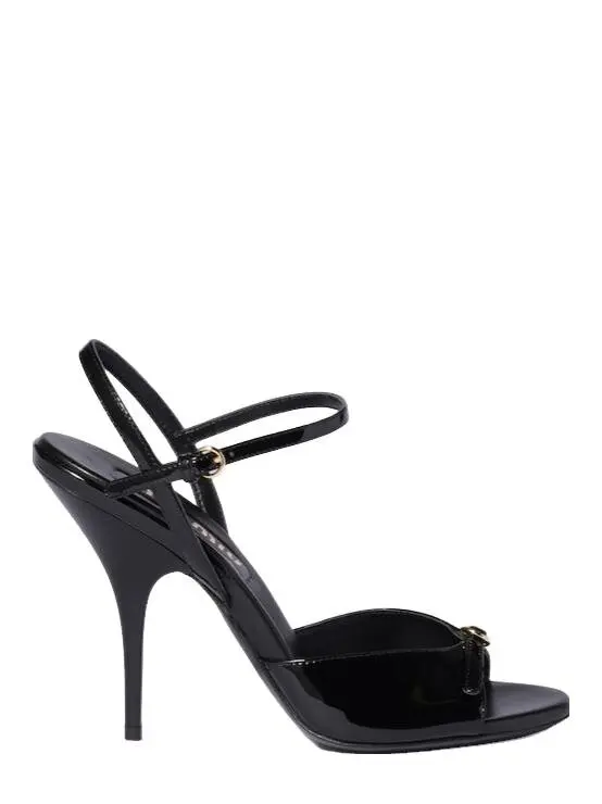 Miu Miu High-heeled Sandals With Buckle Detail - Black