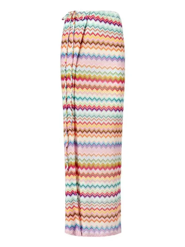Missoni Pixel-effect Zigzag Pattern Maxi Pareo Skirt - Multicoloured