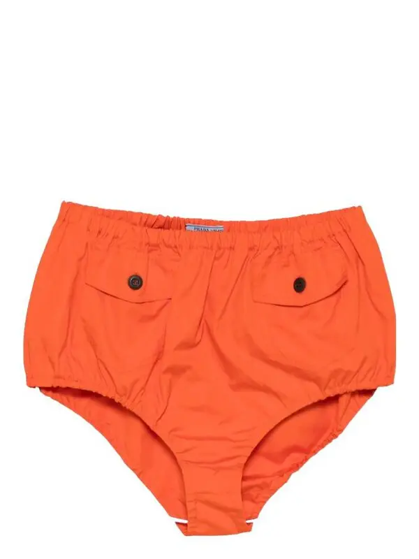 Prada Poplin Pocket Shorts - Orange
