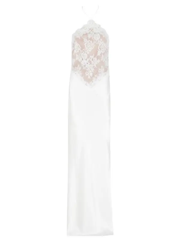 Retrofete Halter Neck Maxi Dress - Ivory