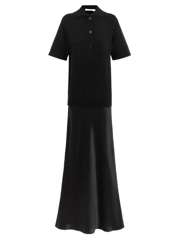 Christopher Esber Short Sleeve Collared Dress - Black