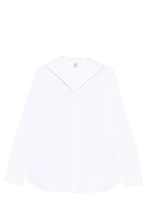 TOTEME Pleated V-neck Dress - White
