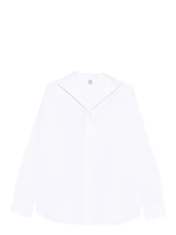 TOTEME Pleated V-neck Dress - White