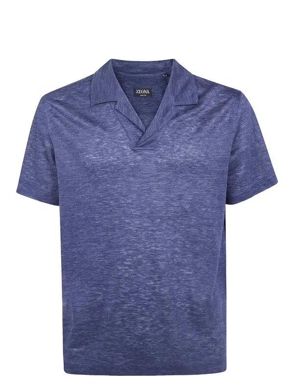 Zegna Short-sleeved Polo Shirt - Blue