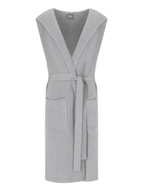 Max Mara Hooded Sleeveless Knitwear - Gray