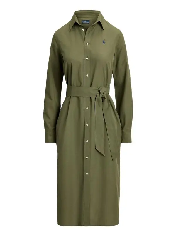 Polo Ralph Lauren Belted Shirt Dress - Green