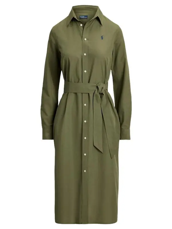 Polo Ralph Lauren Belted Shirt Dress - Green