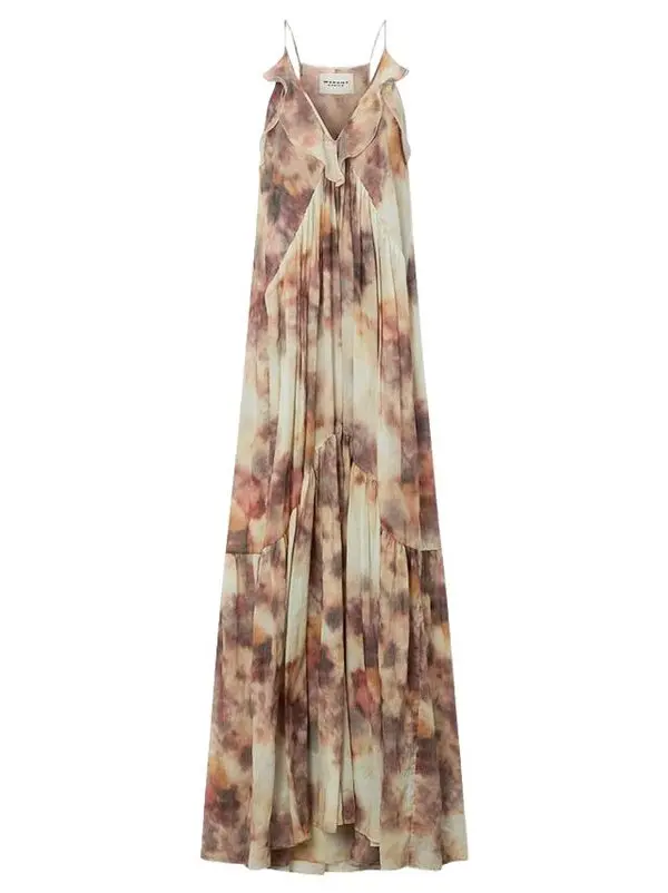 Isabel Marant Étoile Sleeveless Floral Print Maxi Dress - Brown