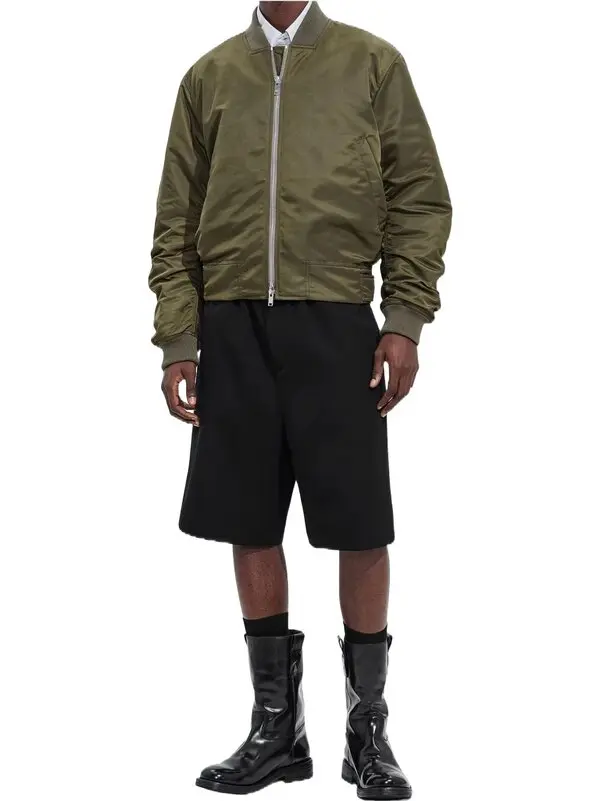 Bottega Veneta Padded Nylon Bomber Jacket - Shrub