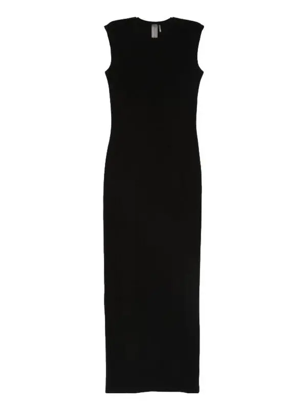 Norma Kamali Sleeveless Maxi Dress With Back Slit - Black