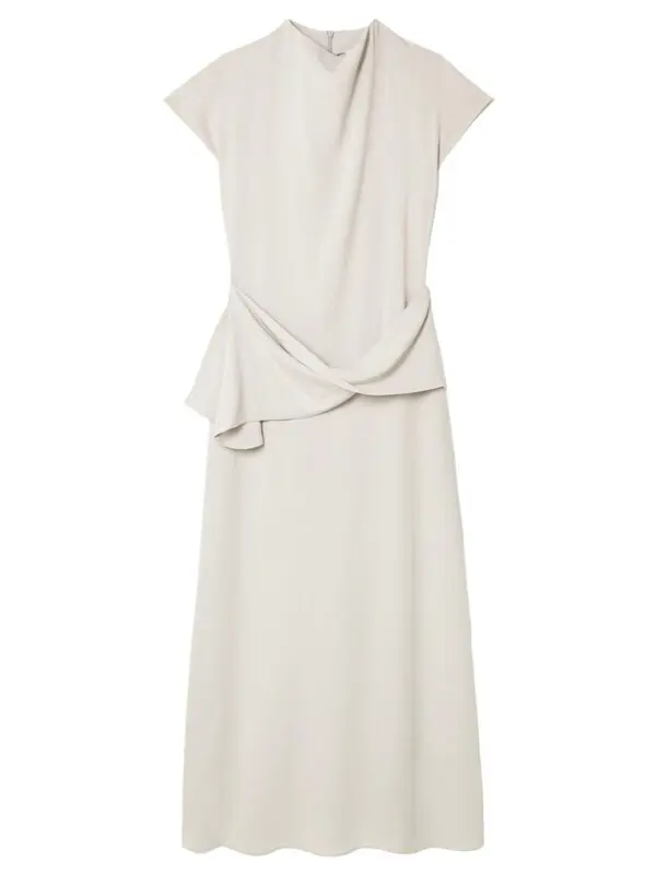 Tove Clem Draped Maxi Dress - Light Gray
