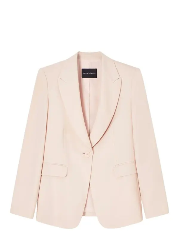 Emporio Armani Single-breasted Notched Lapel Jacket - Pink