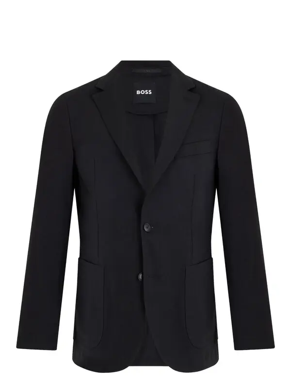 Hugo Boss Slim Fit Linen Blend Blazer - Black