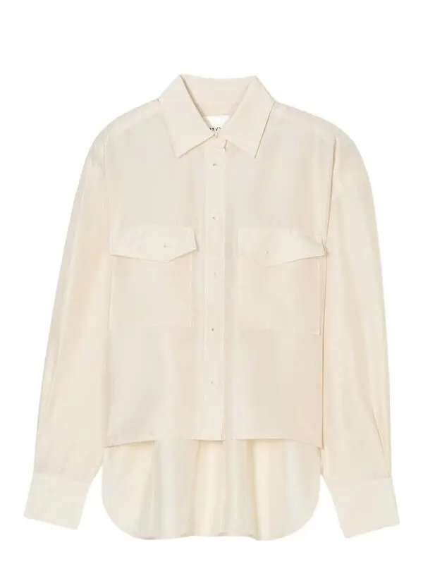 Closed Utility Silk Pocket Shirt - Off White