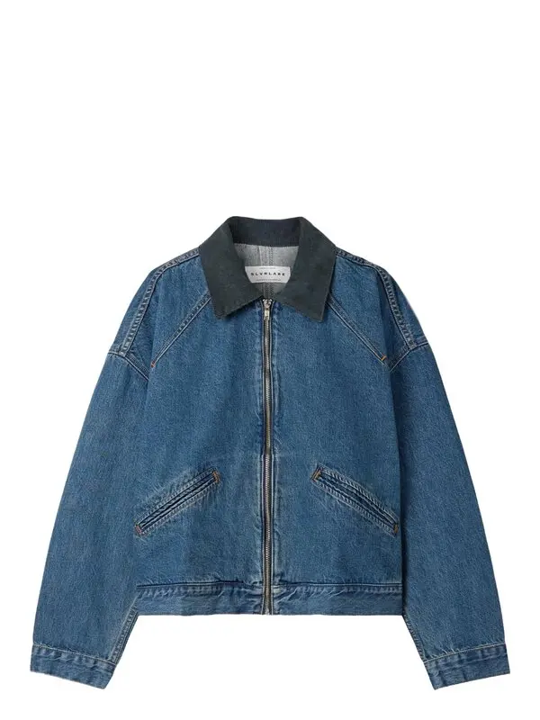 SLVRLAKE Camden Corduroy-trimmed Denim Jacket - Blue