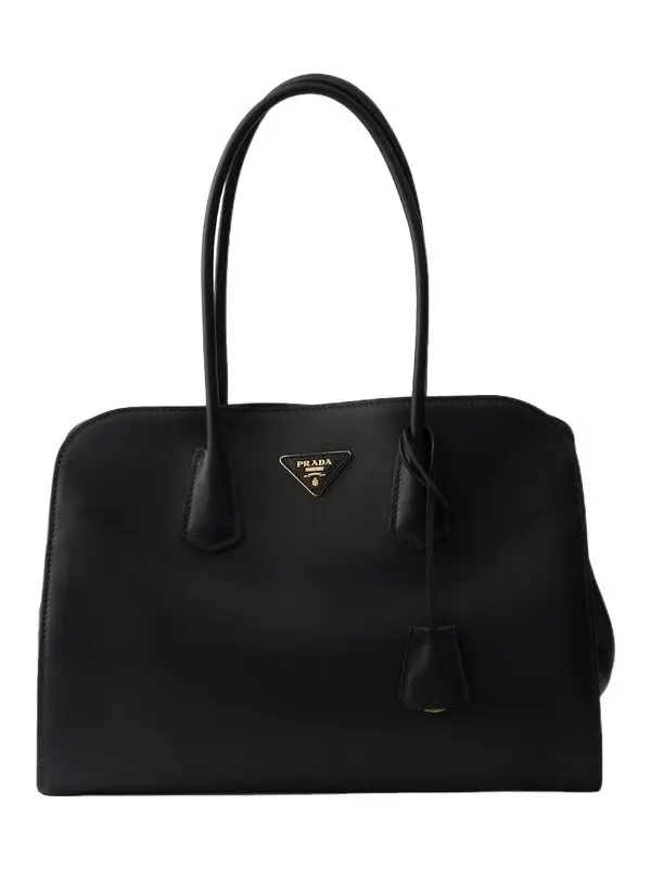Prada Leather Tote Bag - Black