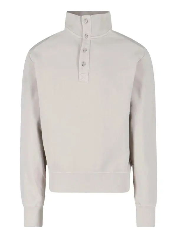 ENTIRE STUDIOS Buttoned Stand-collar Sweater - No