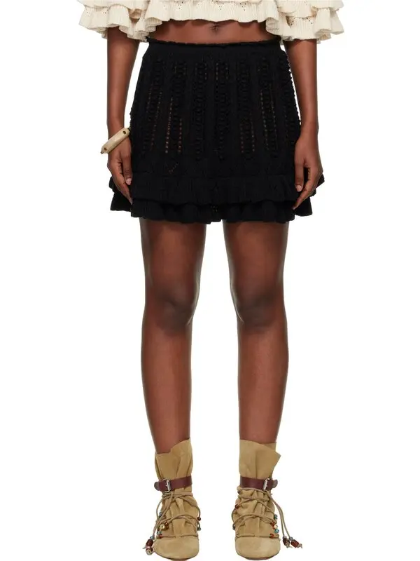 Isabel Marant Étoile Nelles Knit Mini Skirt - Black