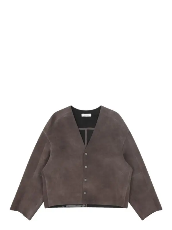 ENTIRE STUDIOS Suede Leather Jacket - Black