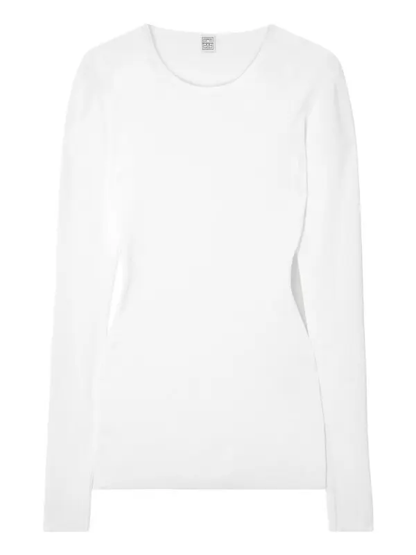 TOTEME Long-sleeved Crewneck T-shirt - White