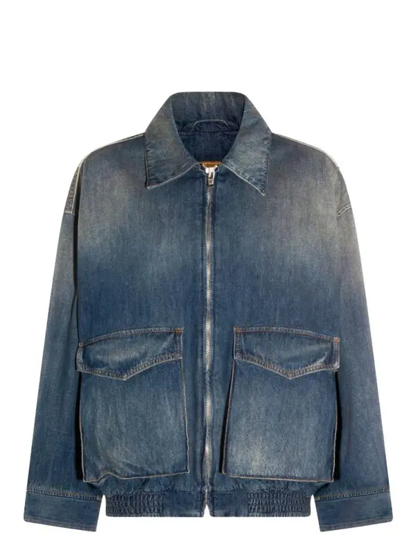 MAISON MARGIELA Zip-up Denim Jacket - Blue